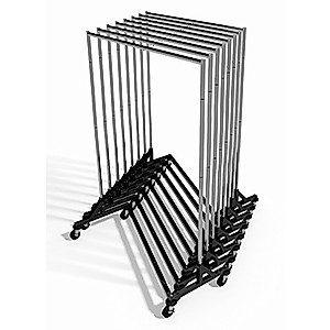 Whitmor Commercial Garment Z-Rack - Silver / Black