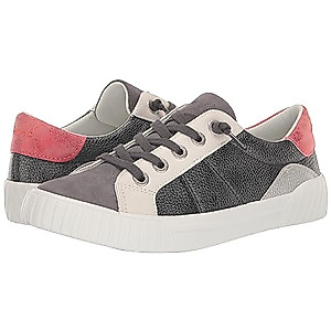 Blowfish Malibu Women's Wave-B Sneaker, Gunmetal Tumble/DkGreyMicFib/RedRefle, 10M