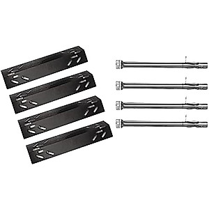 Hongso 15 3/8" Grill Burners and 16 1/4" Heat Plates for Kenmore 119.16676800 119.17676800 119.16434010 119.16658011 Grill Models