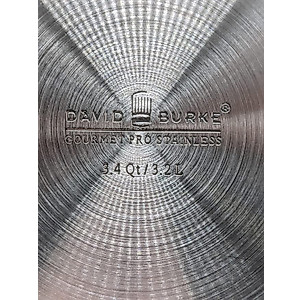 David Burke Gourmet Pro Regency II (3.4 qt sauce pan), Silver (M-12240)