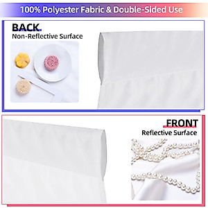 White Backdrop for Photoshoot, White Photo Backdrop Curtain, 10x10ft White Background for Photography, Double-Sided Polyester White Screen Backdrops for Party Picture Portrait Video Recording