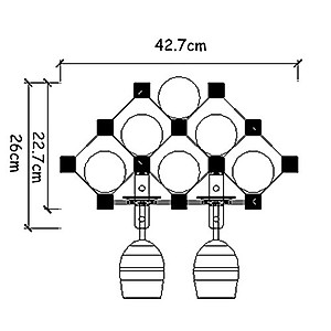 Stylish Simplicity Wine Rack Hanging Cup Holder Upside Down Wine Shelf Solid Wood Household Wine Cellar, PIBM