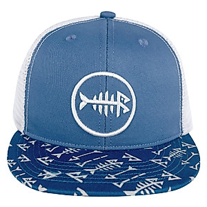 BASSDASH Flat Brim Trucker Cap Adjustable Snapback Hat Mesh Back for Men Women