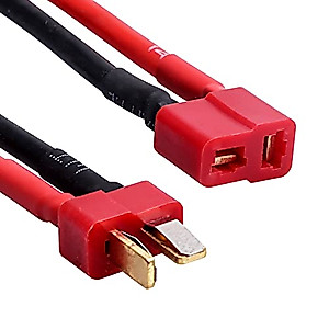 HobbyPark Tamiya Connector to Deans T Plug Adapter Cable for RC Cars Lipo/NiMH Battery Charging ESC Connection (4PCS)