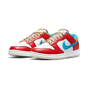 Nike Mens Dunk Low DH8009 600''Lebron James - Fruity Pebbles - Size 11, White/Red/Blue/Yellow
