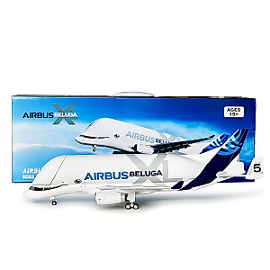 QOADXPC 1:150 Scale Airbus Super Beluga XL Transport Aircraft Model, 16.5 Inches Length, with Openable Cargo Bay - Ideal Gifts and Collectible Display Pieces