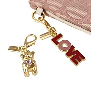 Coach Women's Boxed Dempsey Corner Zip Wristlet In Signature Jacquard With Coach Patch And Stripe