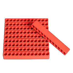 Toolcool 10 Pcs 12 Holes Hex Bit Holder Organizer Screwdriver Bit Holder 1/4 Inch Bit Storage Flexible Plastic