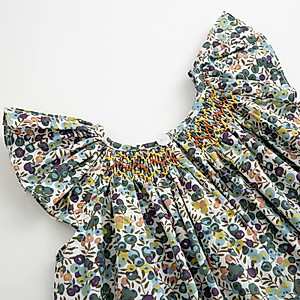 Simplee kids Baby Girls Summer Casual Dresses Toddler Floral Print Sundress Princess Dress for 3T