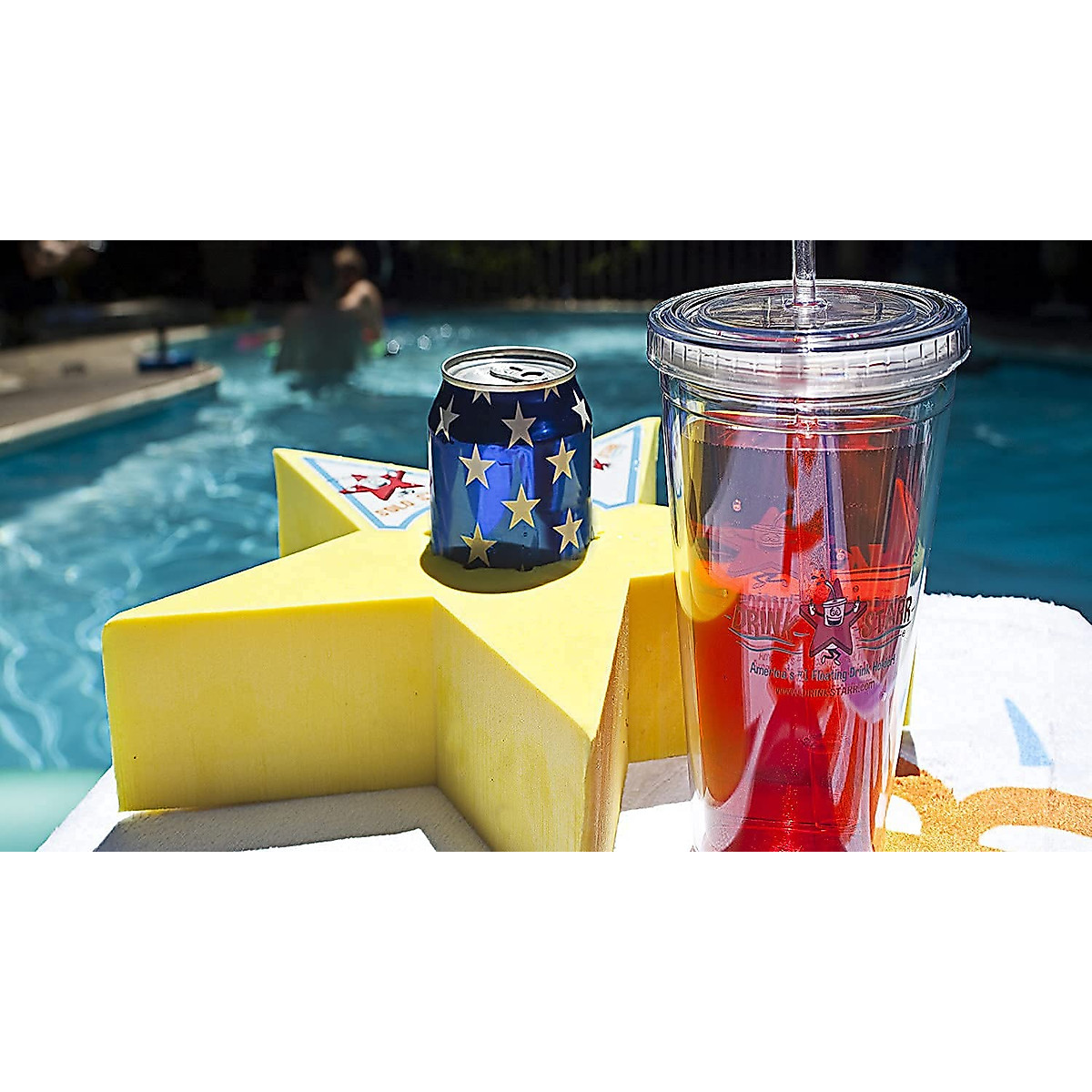 Drink Starr Floating Drink Holder Sunshine Yellow