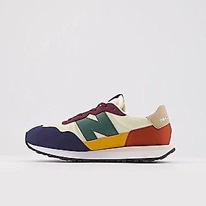 New Balance Kids 237 V1 Lace Up Sneaker, Natural Indigo/Nightwatch Green, 5 US Unisex Big