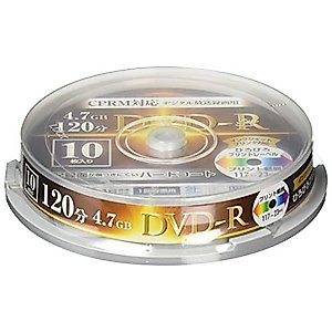 Yamazen DVDR16XCPR10SP DVD-R Single Time Recording, Digital Broadcast Recording, 1-16x, 10 Pieces, CPRM Compatible, 4.7 GB, Case Included