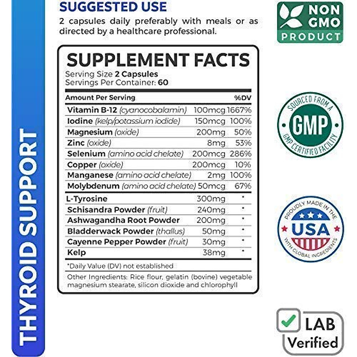 Bundle of Thyroid Support & Adrenal Support - Complete Balance Bundle Thyroid Support with Iodine Improve Your Energy and Adrenal Support & Cortisol Manager (Non-GMO) Powerful Adrenal Health Support