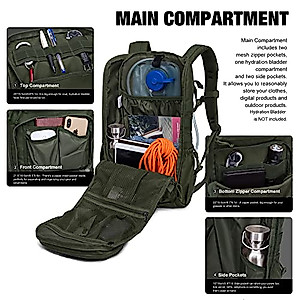 Mardingtop Bundle Items: 28L Molle Hiking Tactical Backpack Army Green