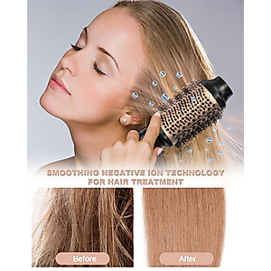 LOVEPS 1000W Oval Brush Hair Dryer, ALCI Safety Plug, Gold