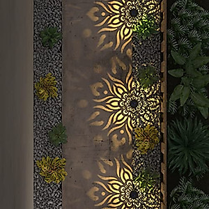 EKQ 6 Pack Solar Lights Outdoor Decorative Solar Garden Lights Waterproof with Warm Light Solar Pathway Lights for Patio Path Backyard Walkway Yard Garden Decor