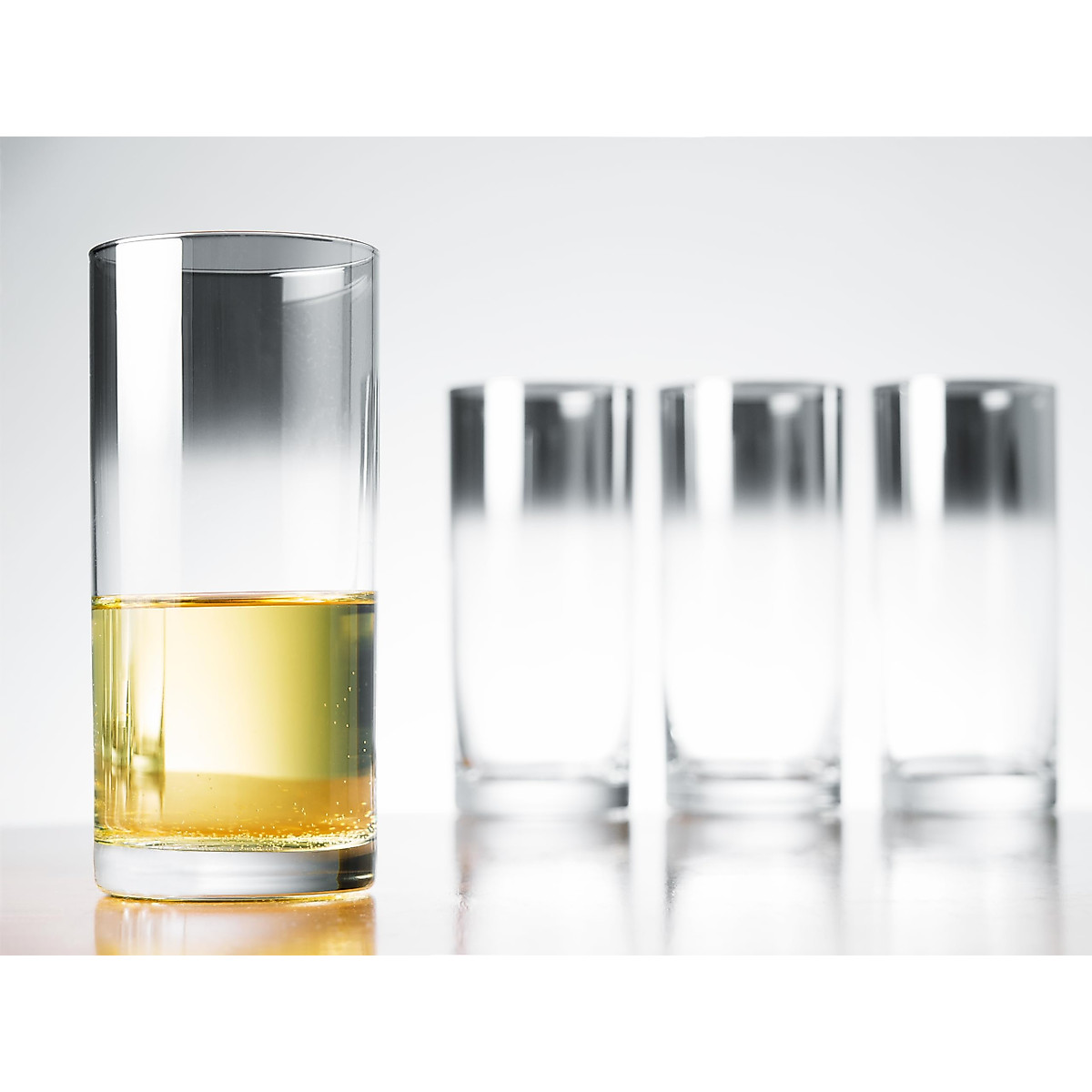 Barski Highball Glass -Drinking Tumblers - Glasses - Smoked - for Water, Juice, Wine, Beer and Cocktails - Set of 4-12 Oz. - Made in Europe