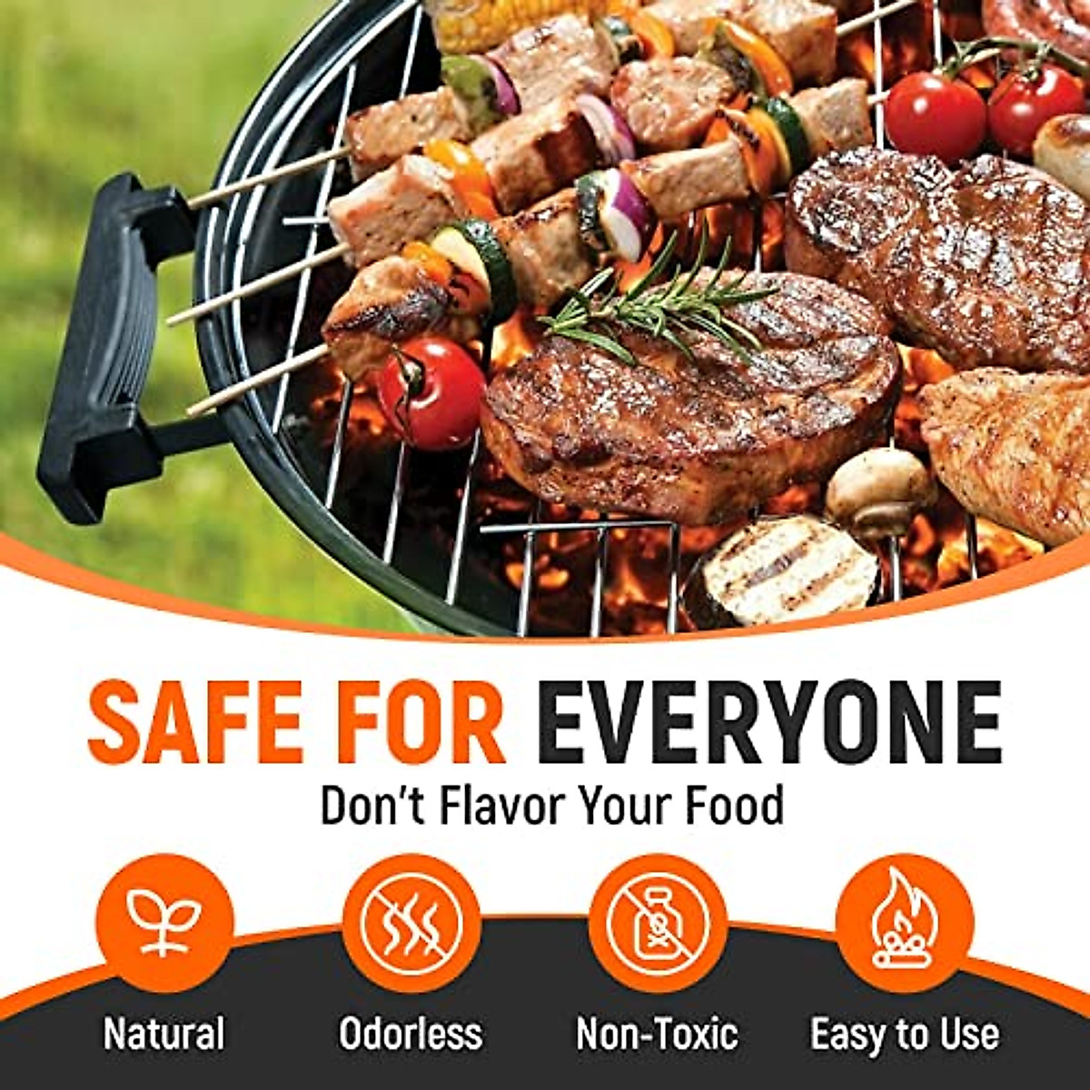 Realcook Natural Fire Starters for Campfires: Updated Fast BBQ Firestarters Cubes | Charcoal Fire Starter Squares for Fireplaces (15 Count)