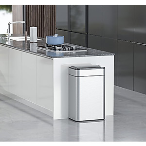 ELPHECO Kitchen Trash Can 60 Liter / 16 Gallon Automatic Trash Can with Butterfly Lid, Motion Sensor Garbage Can for Kitchen, Office, Living Room, Outside, 3 AA Batteries (Excluded)