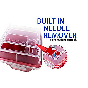 OakRidge Products 1 Quart Size Sharps and Biohazard Disposal Container,