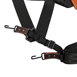 StylNio Djembe Shoulder Strap - Adjustable African Drum Sling - Thick Padded Percussion Instrument Belt - Includes Rhythm Ring Shaker