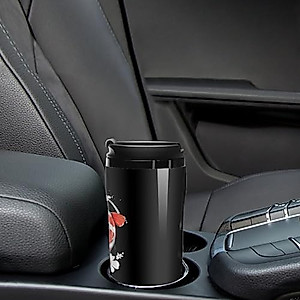 Yin-Yang Japanese Fish Travel Coffee Mug Reusable Coffee Cup Tumbler with Lid for Outdoor 250ml