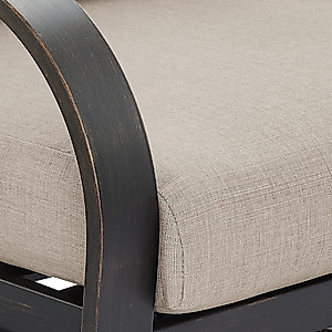 Ulax furniture Outdoor Club Chairs with Sunbrella Cushion Set of 2 - Ideal for Patio Conversations and Bistro Lounging