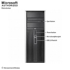 HP Elite 8200 Tower Business Desktop Computer PC, Intel Quad Core i7-2600 up to 3.8GHz, 16G DDR3, 1T, DVDRW, WiFi, BT, DP, VGA, Windows 10 Pro 64 Bit Language Supports English/Spanish/French(Renewed)