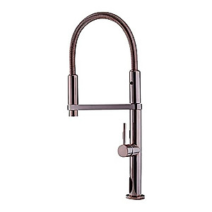 JiaYouJia Kitchen Faucet with Pull Down Sprayer High Arc Dual-Mode Pull Out Kitchen Sink Faucet Single Handle Lever (Rose Gold)