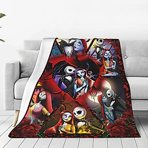 Ennankob Christmas Throw Blankets Soft Warm Micro Fleece Blanket Novelty Home and Collectible Holidays Party All Seasons for Kids Aldults 50''X40'', Black 4