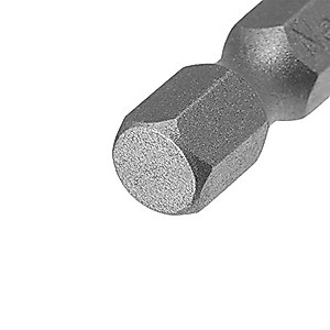 uxcell 10 Pcs 5mm Slotted Tip Magnetic Flat Head Screwdriver Bits, 1/4 Inch Hex Shank 2-inch Length S2 Power Tool