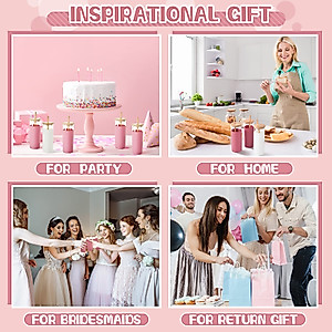 Nuenen 8 Pieces Bridesmaid Proposal Gifts Mason Jar Cups Bottle 17.6 oz Iced Coffee Tumbler Mug Reusable Water Glass Tumbler with Straw and Lid Bamboo Silicone Protective Sleeve for Drinking Wedding