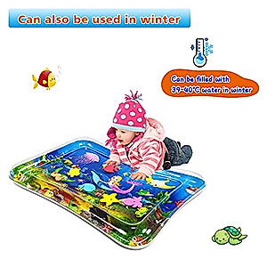 SUNSHINE-MALL Inflatable Tummy Premium Water mat Baby and Toddlers is The Perfect Fun time Play Activity Center Your Baby's Stimulation Growth (70 x 50 cm)