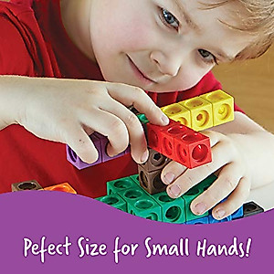 Learning Resources MathLink Cubes Elementary Math Activity Set - 115 Pieces, Ages 7+ Math Manipulative Cubes, Math Games for Kids, Math Counters