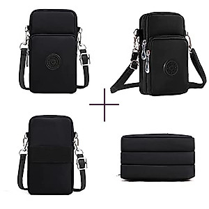 WITERY Waterproof Nylon Cute Crossbody Cell Phone Purse Smartphone Wallet Bag for Women Teen Grils