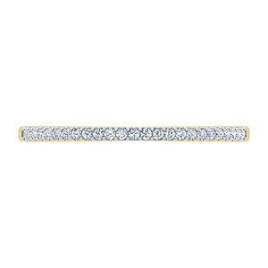 0.08 Carat (ctw) 10K Yellow Gold Diamond Ladies Wedding Anniversary Stackable Ring (Ring Size 5.5) (I1-I2 Clarity)