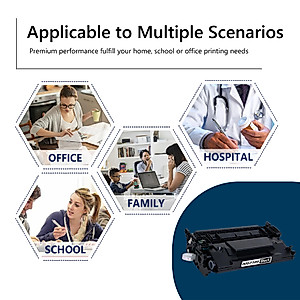 CF226XD 26X Black High Yield Toner Cartridge with Chip 2-Pack, 26X Toner Replacement for HP 26X Toner 26A CF226A Compatible with Laser Pro M402-M403 Series; MFP M426-M427, M426f-M427f Series Printer