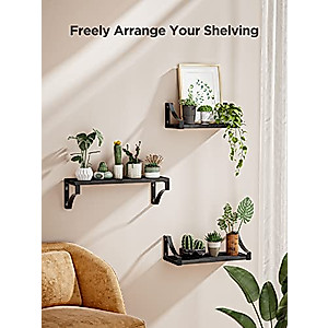 AMADA HOMEFURNISHING Stainless Steel Shower Organizer with Strong Adhesive + Floating Shelves Wall Mounted Set of 3