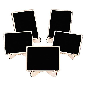 Amazon Basics Wood Mini Chalkboards Signs with Support Easels, 20 Pack