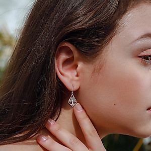 WINNICACA Tree of Life Earrings for Women Sterling Silver Tree of Life Dangle Drop Earrigns Tree Jewelry Gifts for Women Mom Birthday