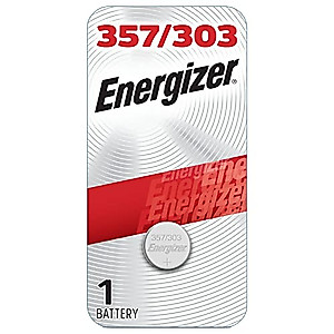 Energizer 357/303 Batteries (1 Pack), 1.5V Silver Oxide Button Cell Batteries