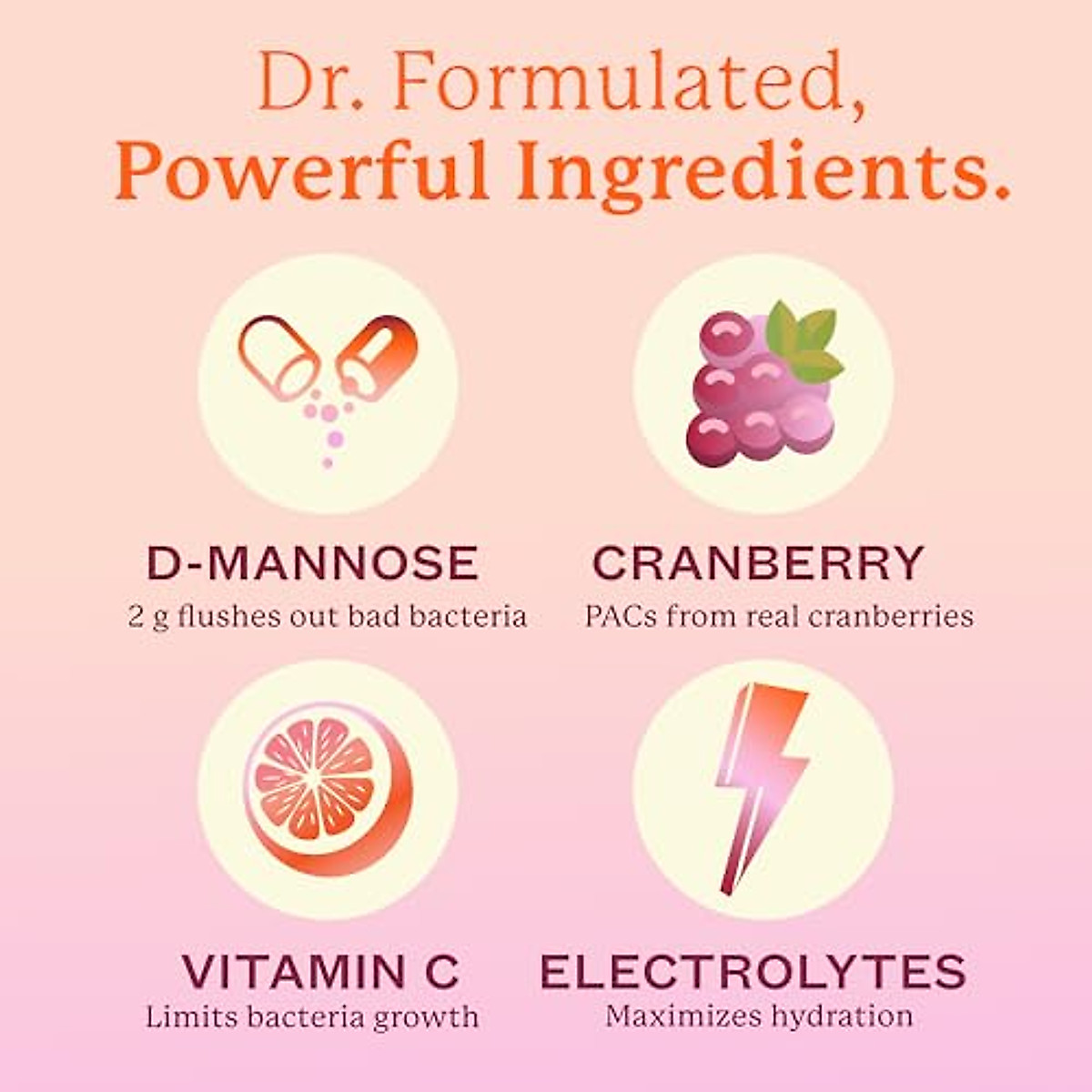 Cheeky Bonsai Bye Bye UTI: Fast Acting UTI Relief Drink Mix with D-Mannose and Cranberry Extract, Urinary Tract Support Health, Hibiscus Lemonade Flavor (10 Packets) - Vegan, Non-GMO, Quick Relief