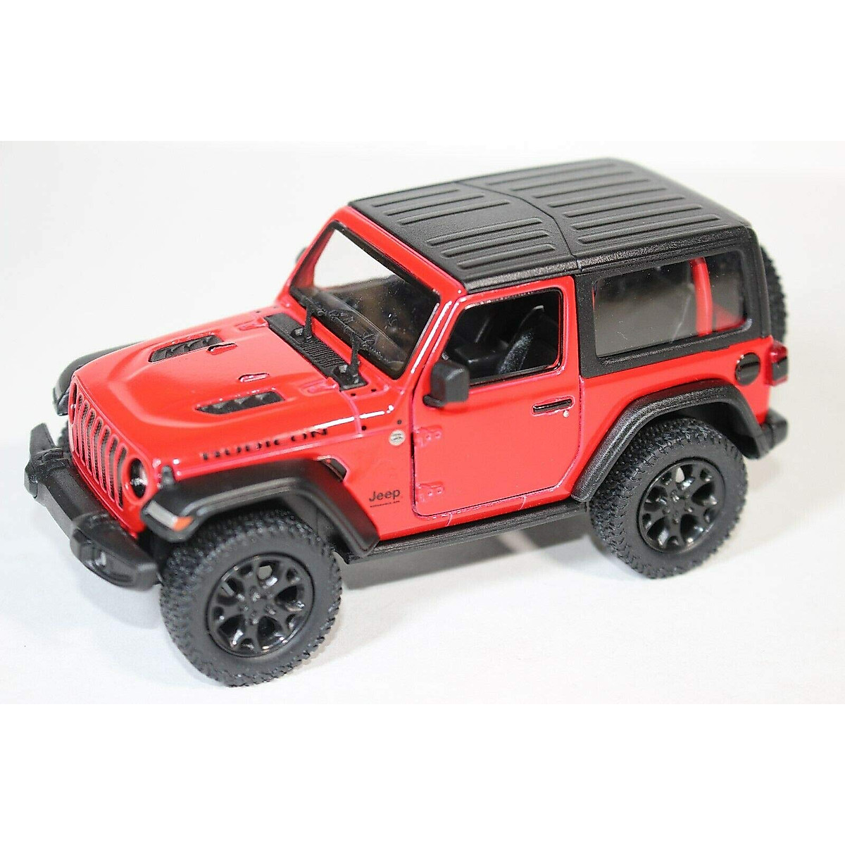 KiNSMART 2018 Jeep Wrangler Rudicon Hard Top Red 5" 1:34 Scale Die Cast Metal Model Toy w/ Pullback Action