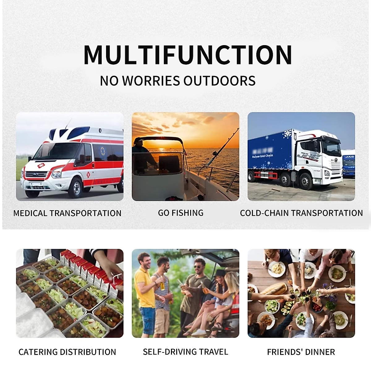 WTRAVEL 65QT Multifunction Outdoor Camping Coolers, Portable Cooler with Wheels and Heavy Duty Handle, Ice Chests and Coolers for Camping, Fishing, Travel, Beach (Khaki)