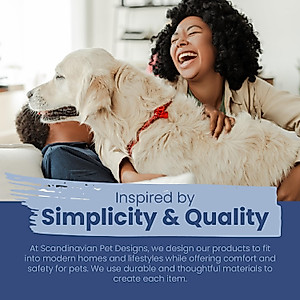 Scandinavian Pet Design Large Metal Pet Gate, 87.8" W x 41.0" H, Adjustable Wall-Mounted Tall Pet Gate, White