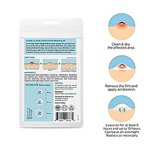 Avarelle Pimple Patches (40 Count) Hydrocolloid Acne Cover Patches | Zit Patches for Blemishes, Zits and Breakouts with Tea Tree, Calendula and Cica Oil for Face | Vegan, Cruelty Free Certified, Carbonfree Certified (40 PATCHES) (MEDIUM, 80)