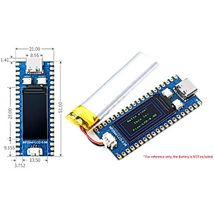 waveshare RP2040 MCU Board with Pre-Soldered Header, Onboard 0.96inch 160x80 IPS LCD Display, Pico-Like MCU Board Based on Raspberry Pi RP2040, Dual-Core Arm Cortex M0+ Processor