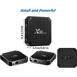 AMGUR X96 Mini Android 7.1 TV Box Amlogic S905W Quad Core 1GB/8GB Smart TV Box WiFi 4K Ultra HD OTT Box Bluetooth H.265 HEVC HDMI Streaming Media Player