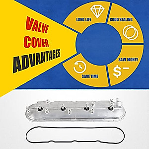 RANSOTO Engine Valve Cover Compatible with 1999-2008 Escalade Chevrolet Silverado Express Suburban Tahoe Avalanche Trailblazer Crovette Camaro GMC Sierra Yukon Driver Side Replace 12570427 264-965
