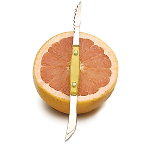 RSVP International Endurance Grapefruit Tool Collection Stainless Steel, Dishwasher Safe, Double Knife